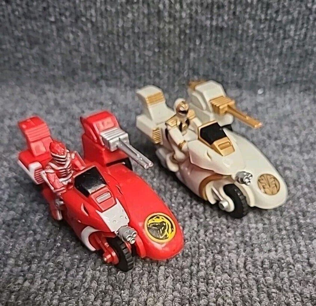 Vintage 1994 Saban Power Rangers Slot Cars Lot of 2 Red White 1/43 ...