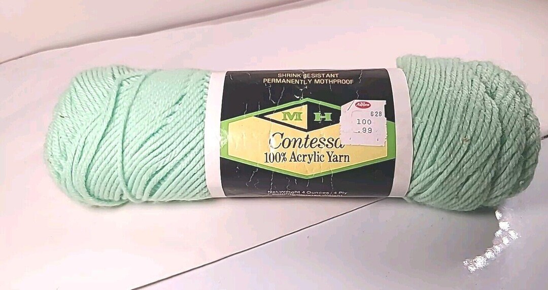 NWT Vintage Consetta 602 Mint 4 Ply Worsened Acrylic Yarn Mint Green - Etsy