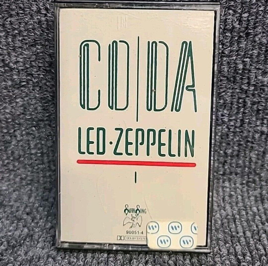 Vintage Led Zeppelin Coda Cassette Tape, 1982, Swan Song/atlantic 7 ...
