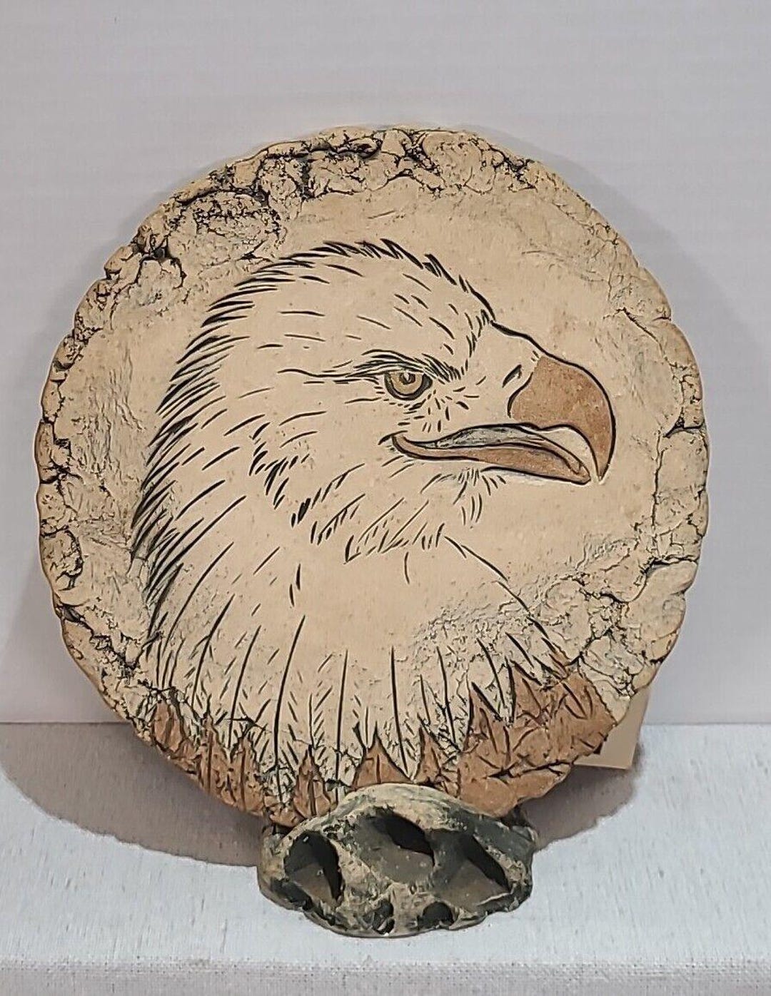 Shapes of Clay Bald Eagle Wall Decoration Ceramic Plate by Stan Limited ...