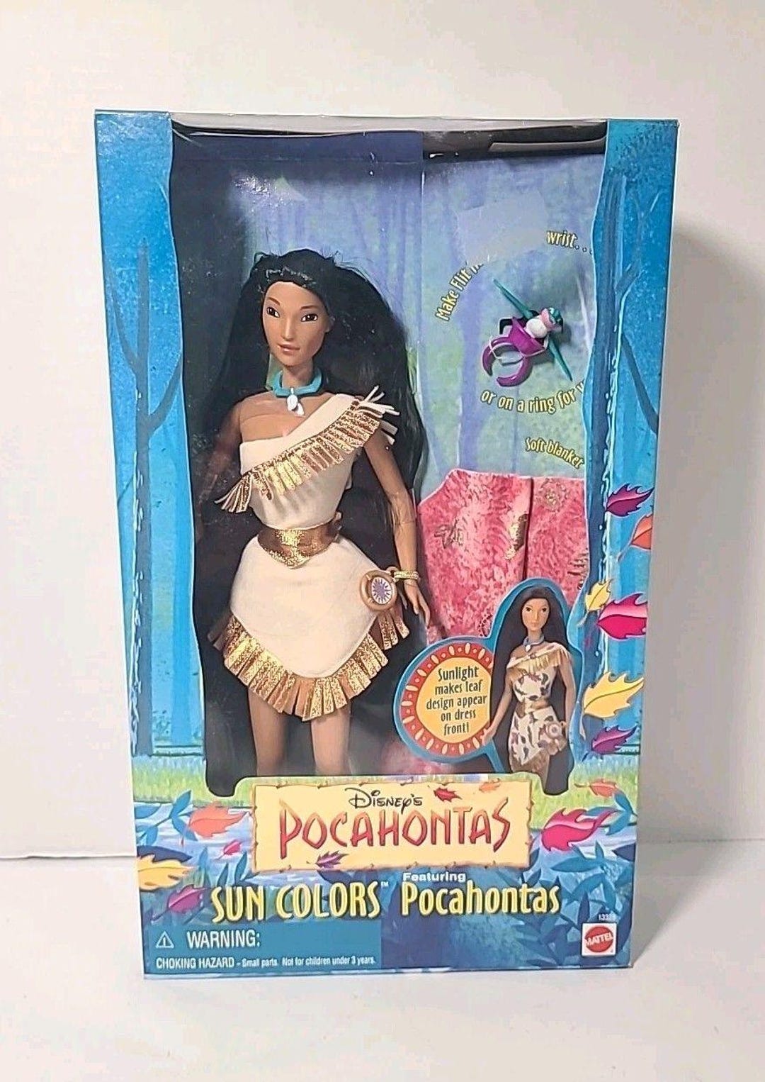 Vintage Mattel Disney 1995 Pocahontas Sun Colors Flit Ring Barbie Doll ...