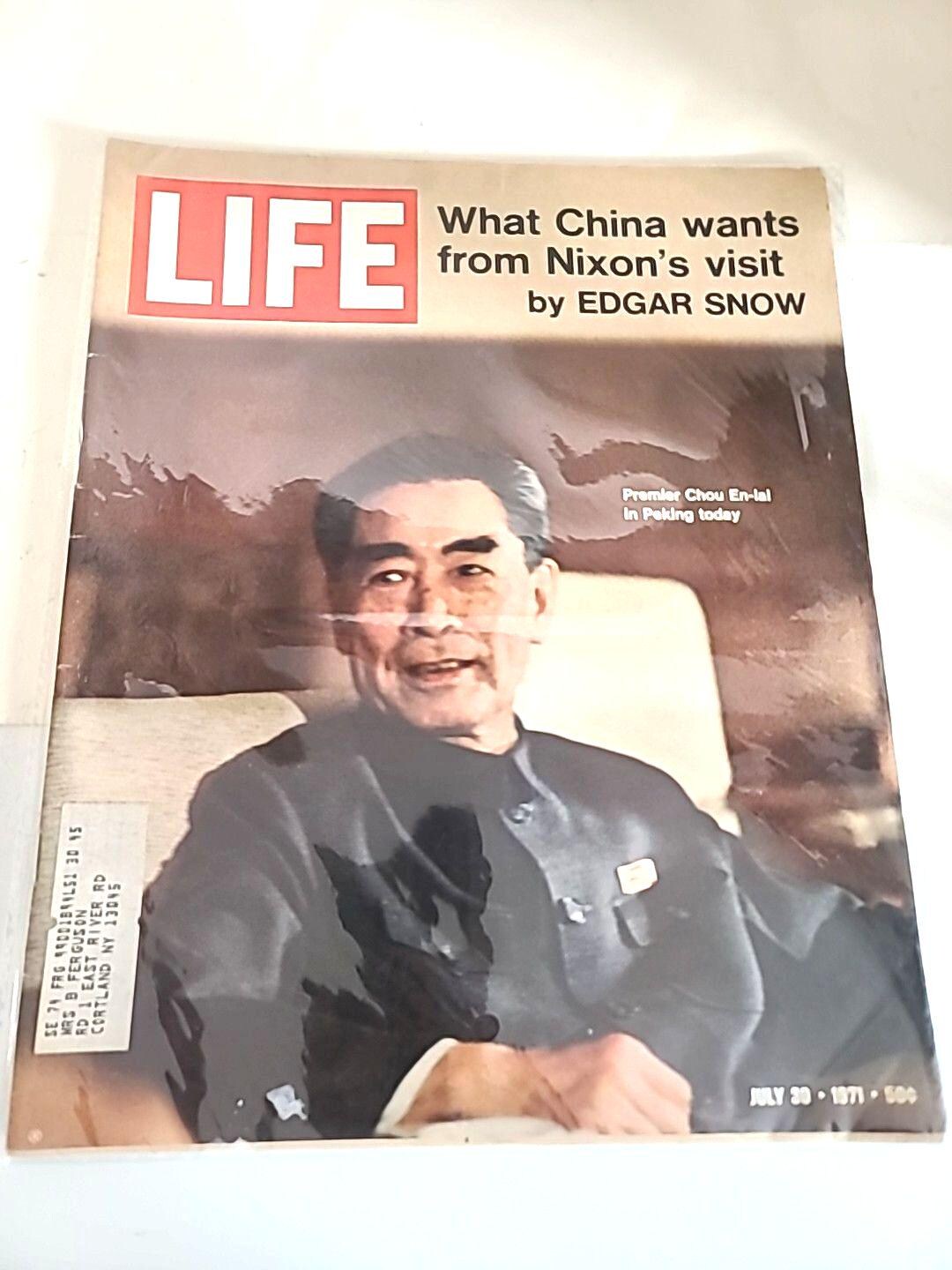 VTG Life Magazine July 30 1971 What China Wants From Nixon W/protective ...