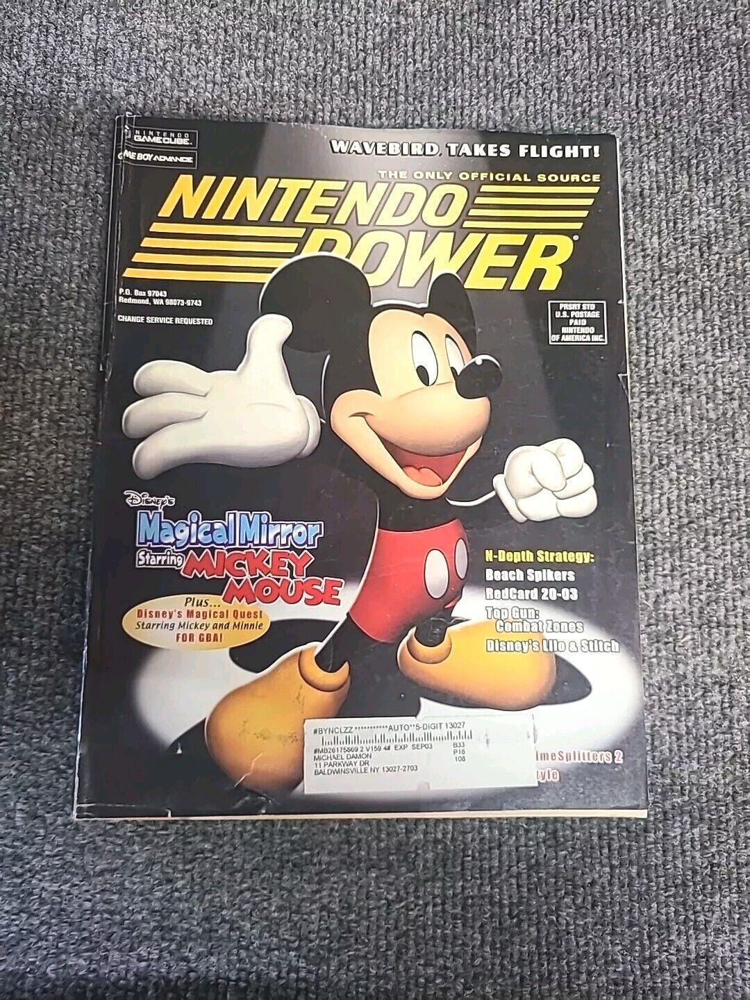 Vintage Nintendo Power Magazine Vol. 159 Mickey Mouse W/poster Kirby ...
