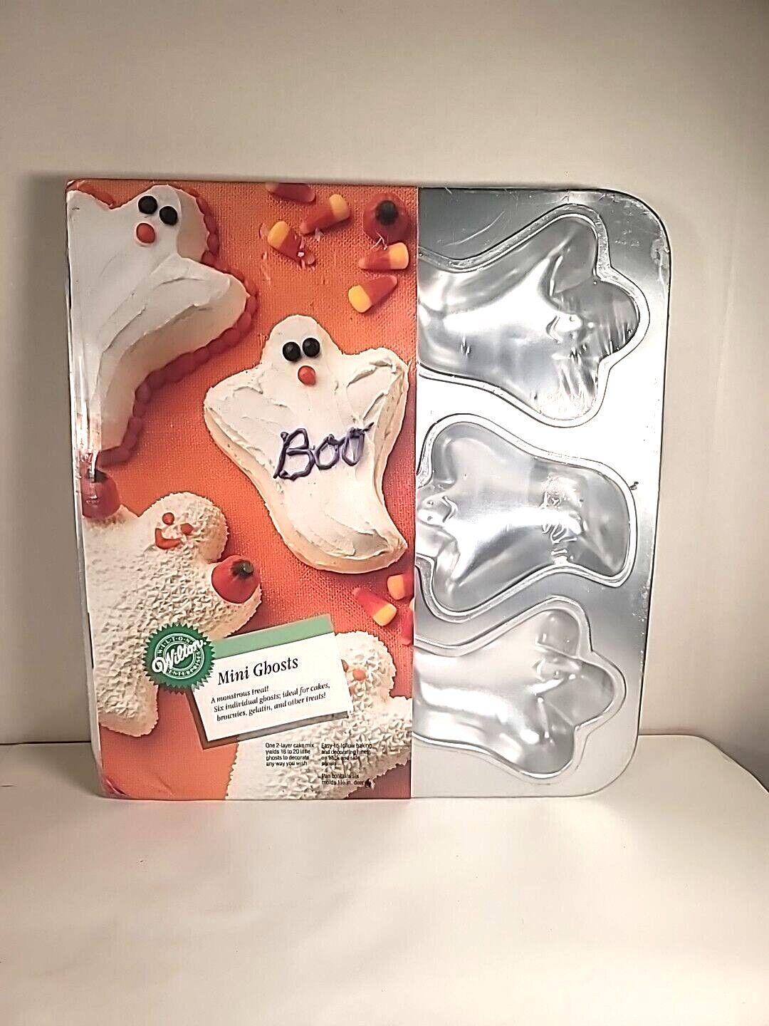 Vintage Wilton MINI GHOSTS 6 MOLD Cake Pan 2105-3845 1998 New Halloween ...