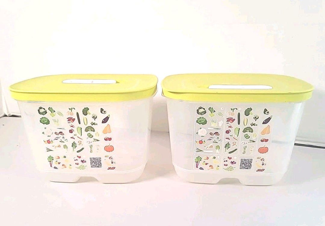 Tupperware Fridgesmart Vented Fruit/veggie Storage Container Set of 2 ...