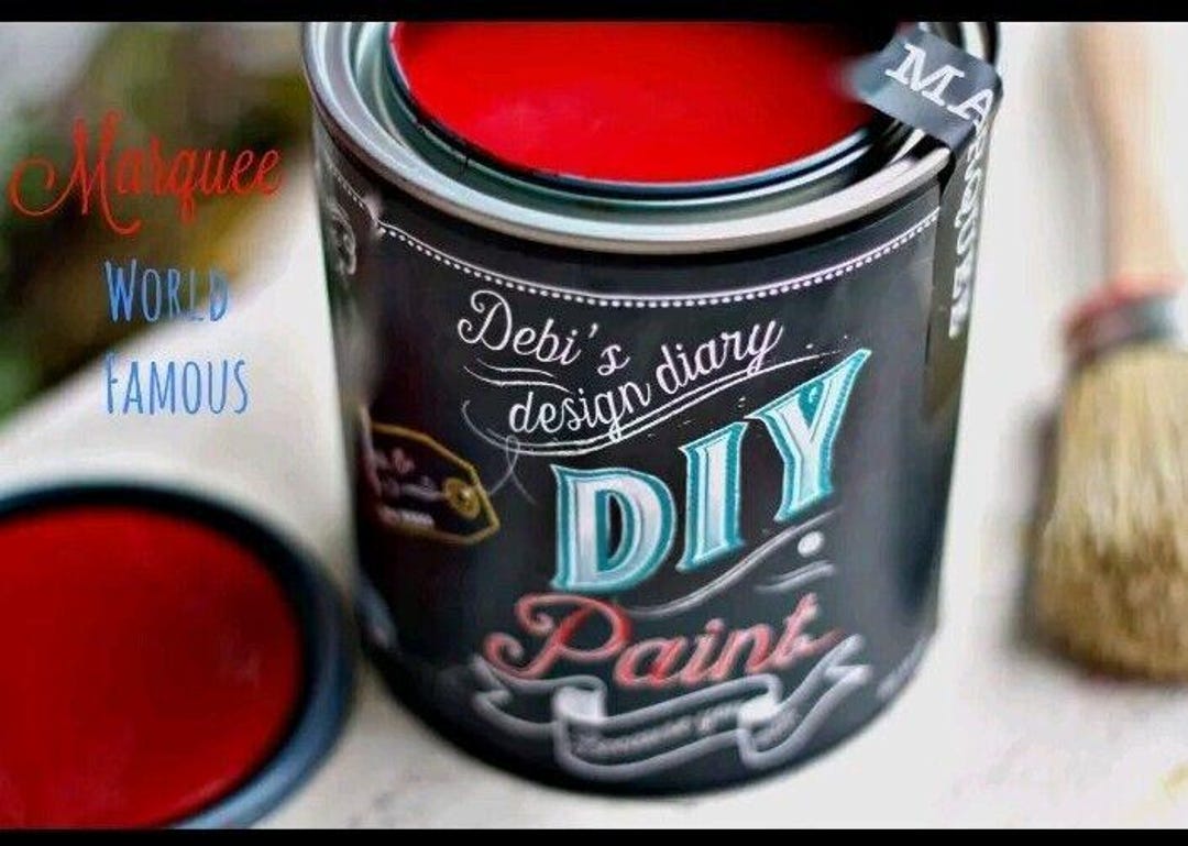 NEW Debi's Design Diary DIY Chalk Paint in Marquee Red 8 Fl Oz Half ...