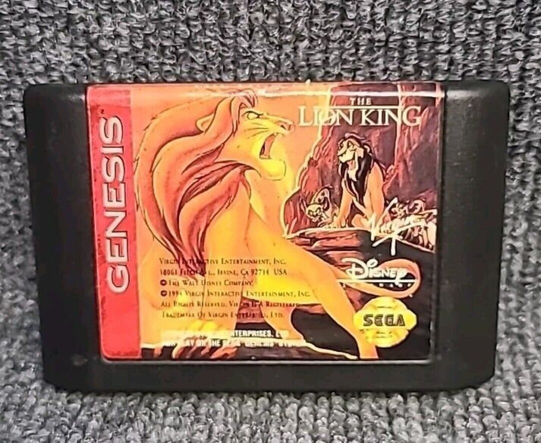 Lion King sega Genesis, 1994 AS IS UNTESTED - Etsy