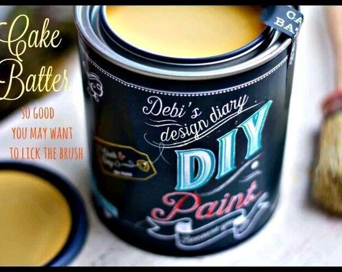 NEW Debi's Design Diary DIY Paint in Cake Batter Yellow 32 Oz Chalk ...