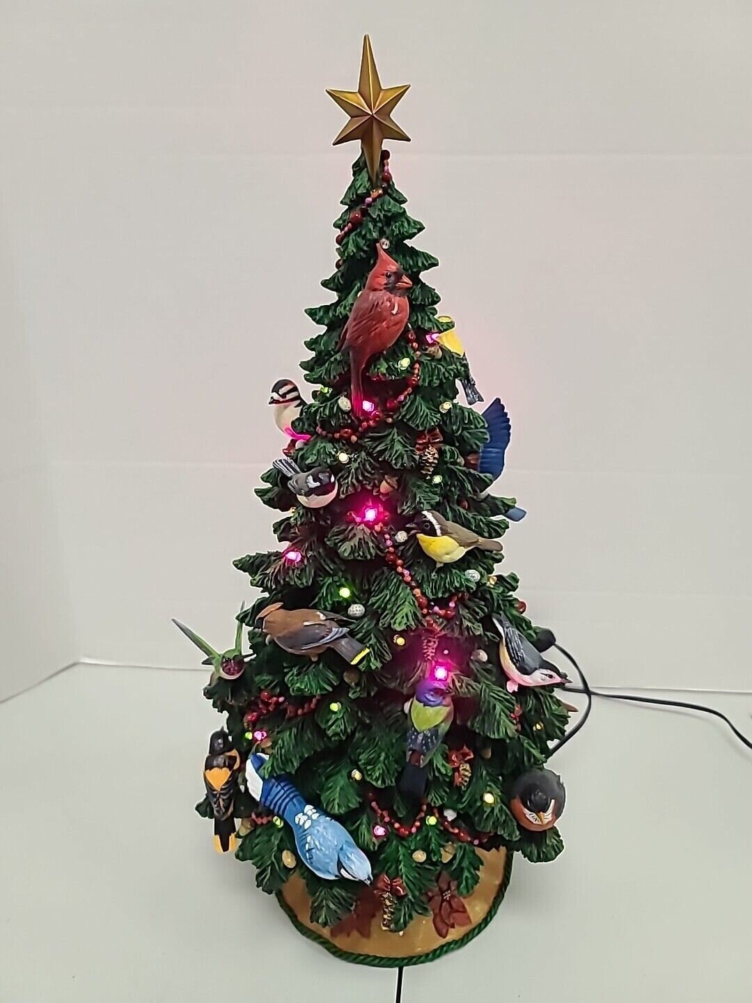 Danbury Mint the Birdwatcher's Christmas Tree Birds Eggs Berries ...