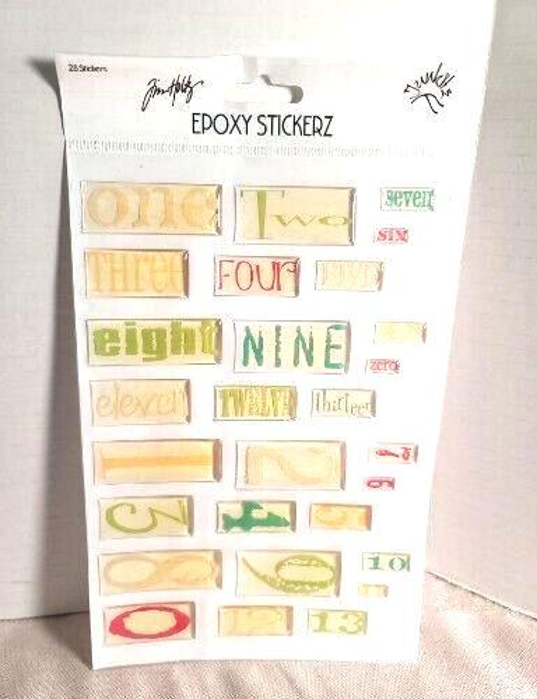 Tim Holtz Epoxy Stickerz Numbers Junk Journal Number Stickers - Etsy