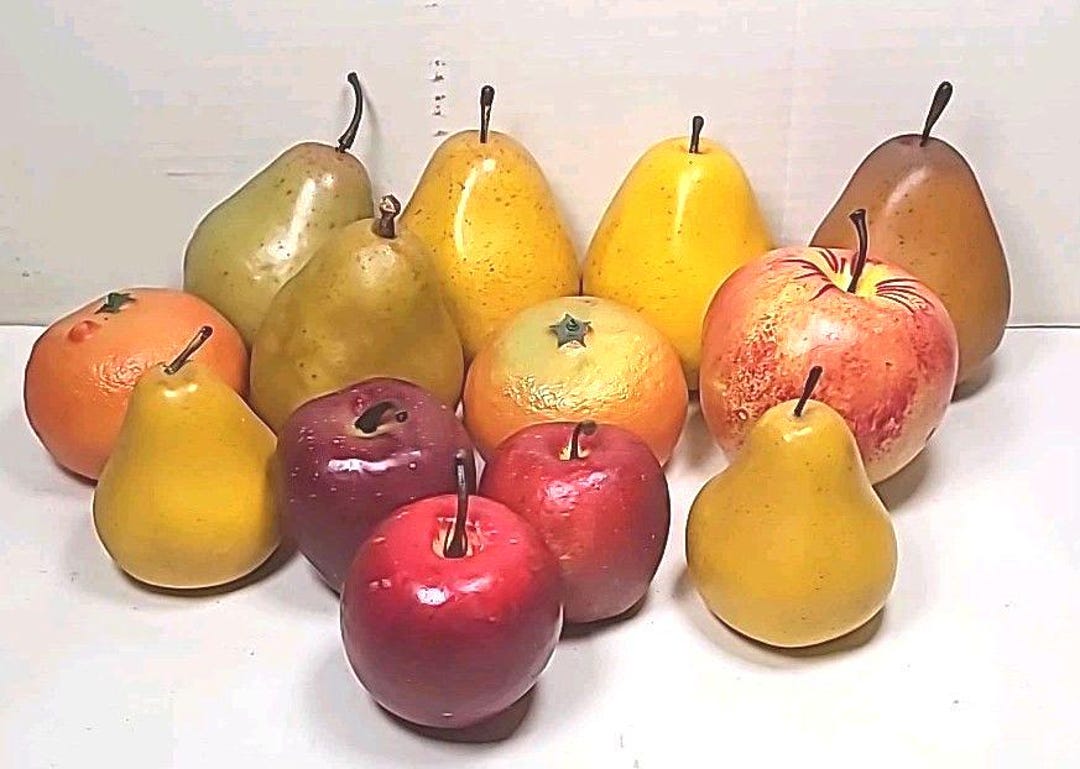 Vintage Faux Fruit Lot Mixed Life-sized Artificial Fruit - Etsy