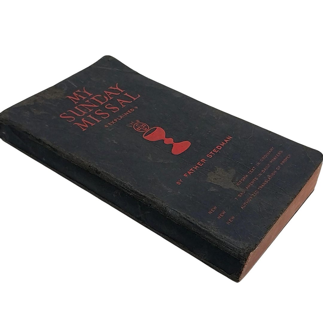 My Sunday Missal Explained by Father Stedman, 1942 Pre Vatican II - Etsy
