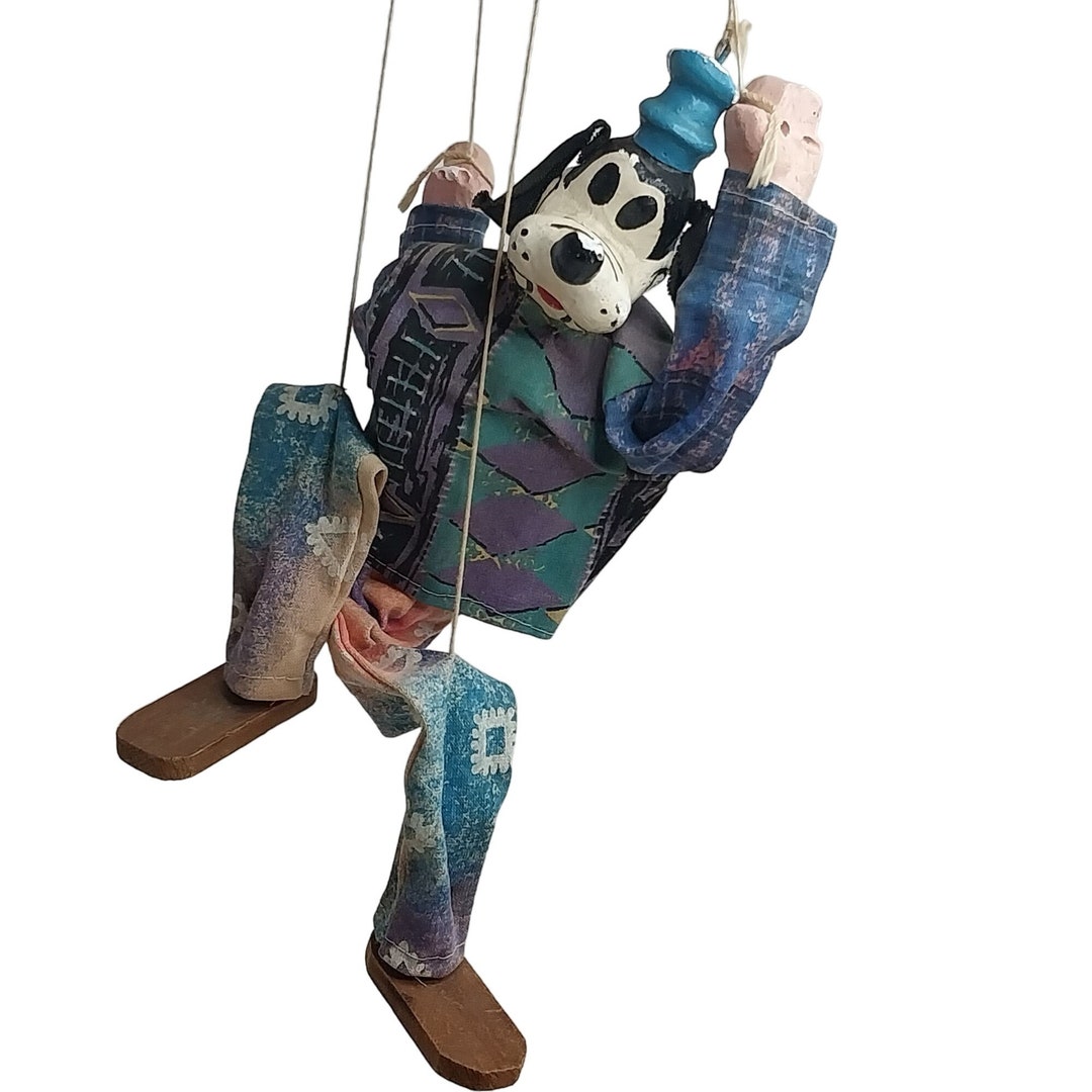 Vintage Goofy Dippy Dawg Marionette Chalkware Puppet With Wooden ...