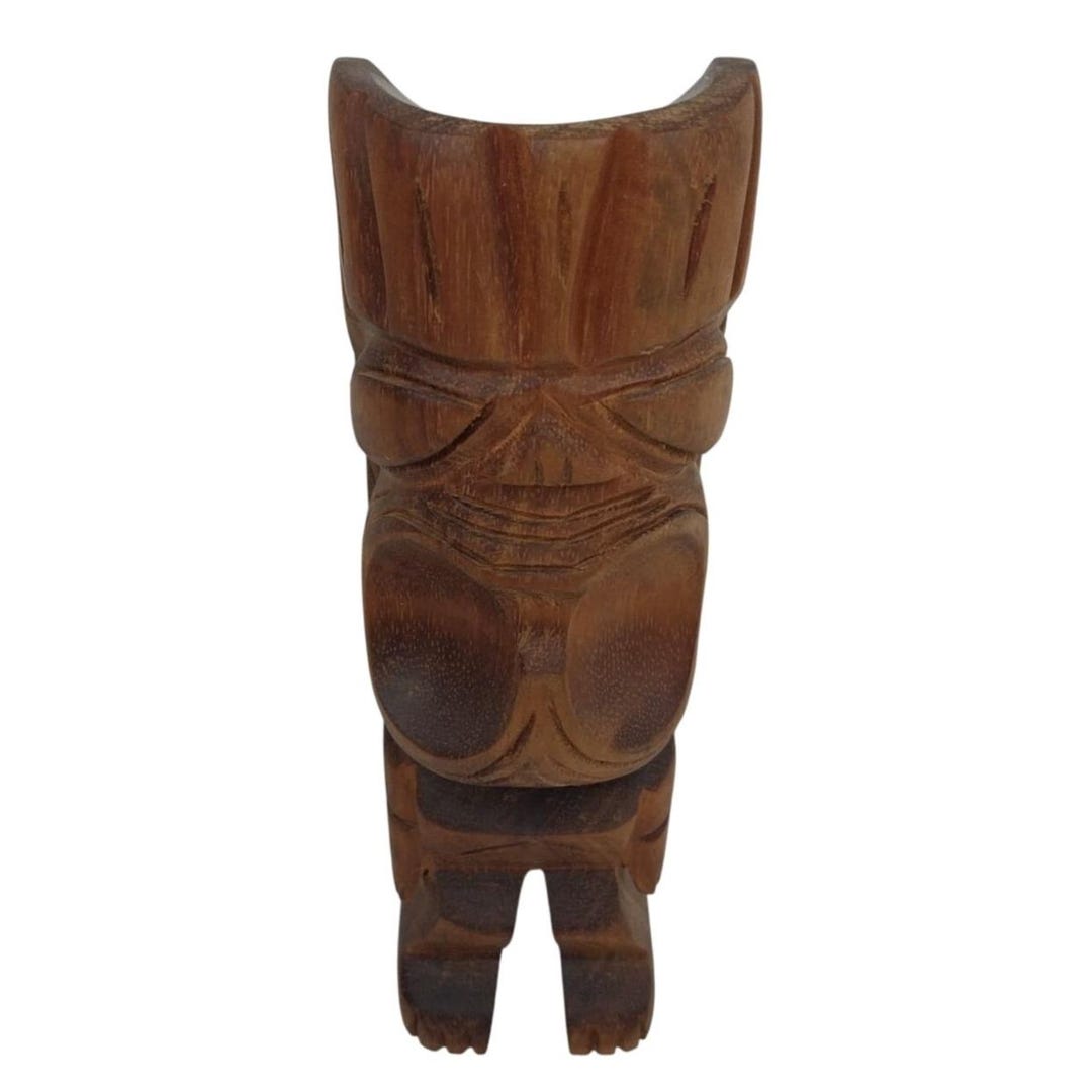 Dan Deluz Koa Wood Hand-carved Lono Tiki God Statue Figurine 8 Vtg ...