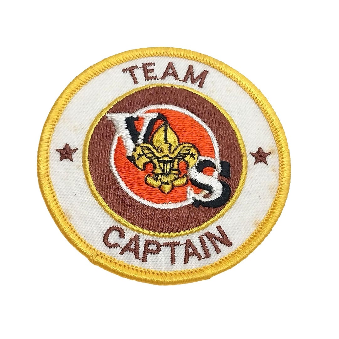 Boy Scouts BSA Vintage Varsity Scouts Team Captain Patch Embroidered Round - Etsy