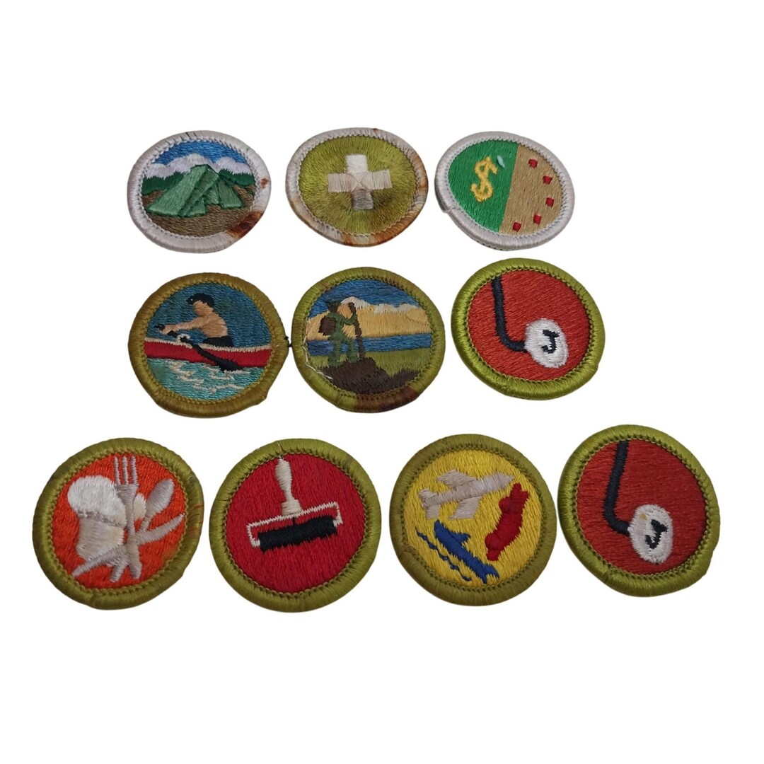 Vintage Boy Scouts BSA Merit Badges Lot of 10 Embroidered Patches ...