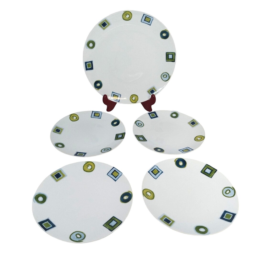 Crate & Barrel Geometric Plates Dinner and Lunch - Etsy