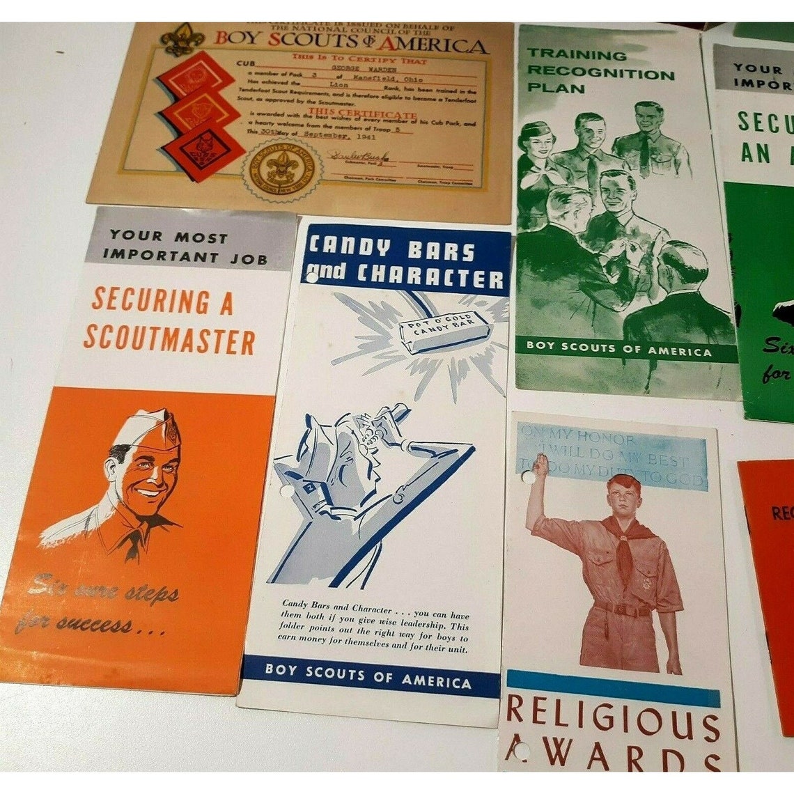 Boy Scout Ephemera Lot Recruiting Flyers Leaflets Advertising Brochures ...