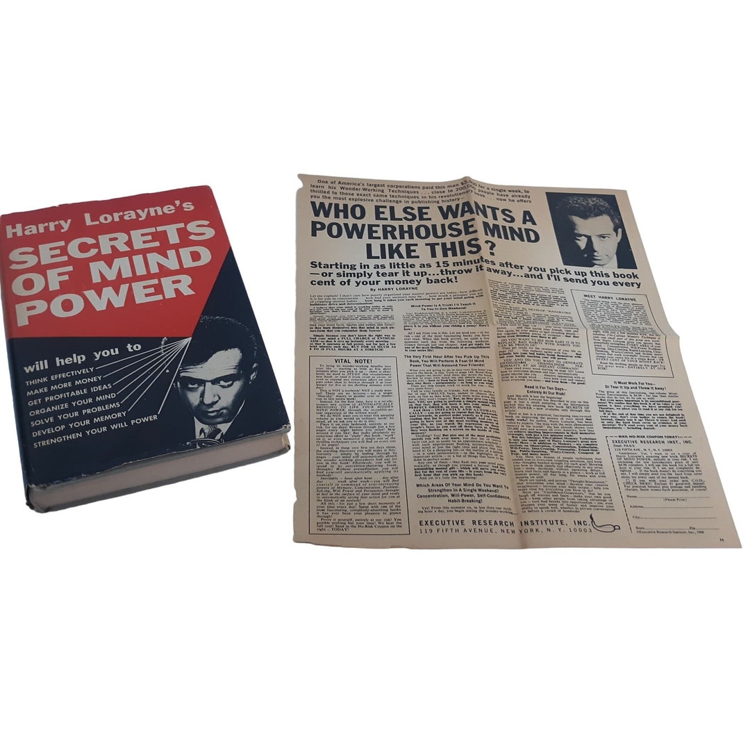 Harry Lorayne's Secrets of Mind Power HC Book 1961 Parade Magazine ...