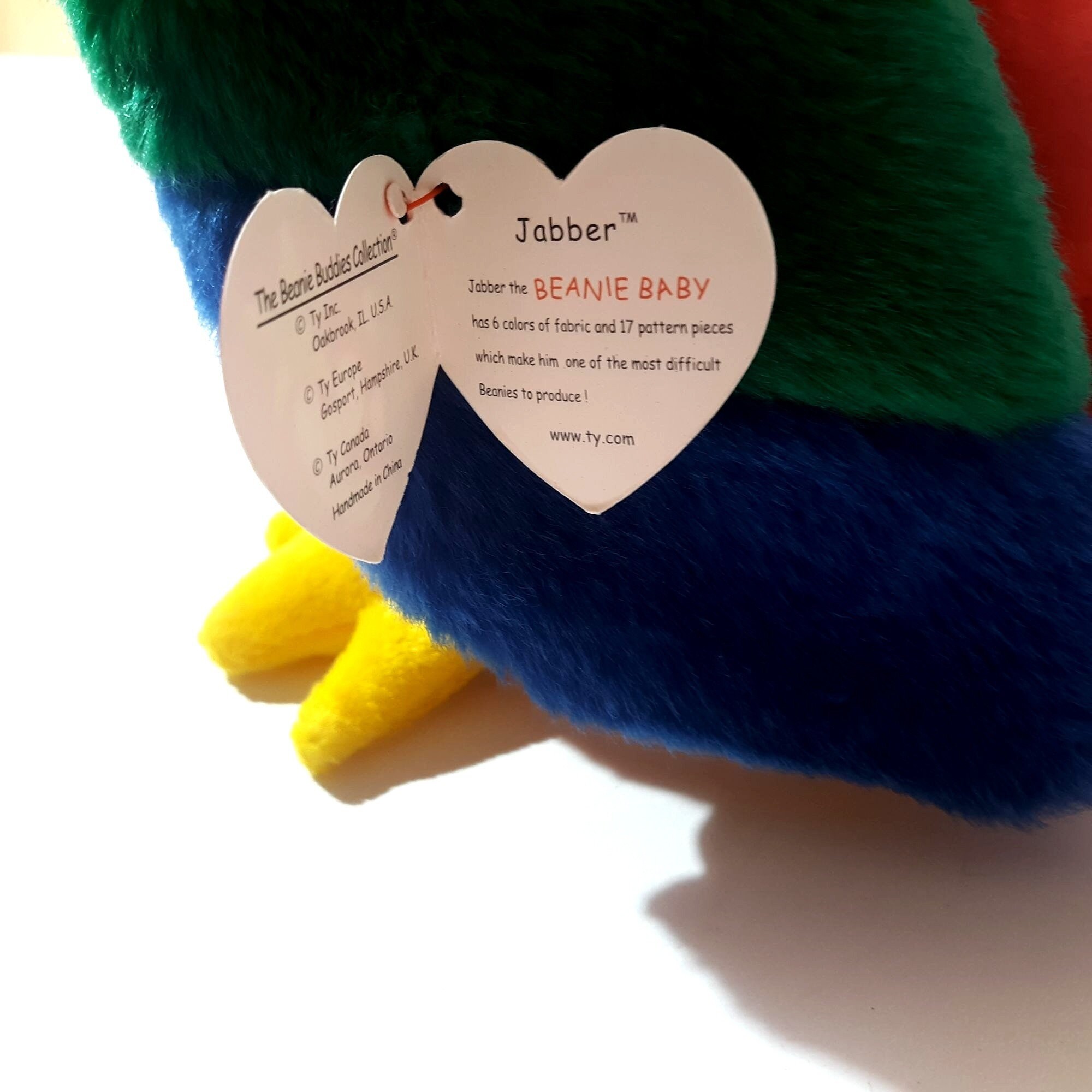 TY Beanie Baby Jabber Parrot Bird 8 With Tag Stuffed - Etsy