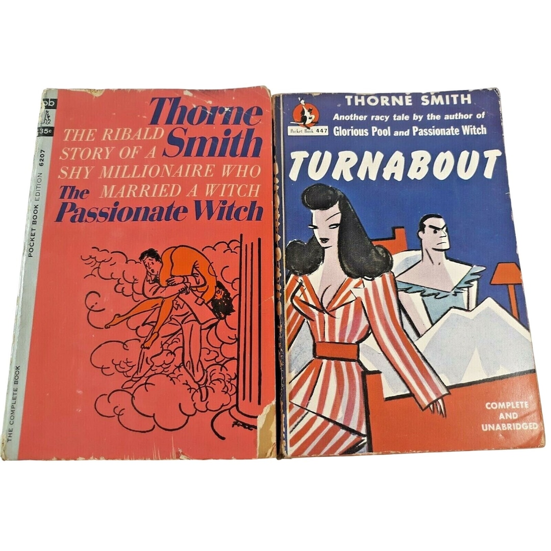 Thorne Smith Book Lot Passionate Witch & Turnabout Risqué Vintage ...