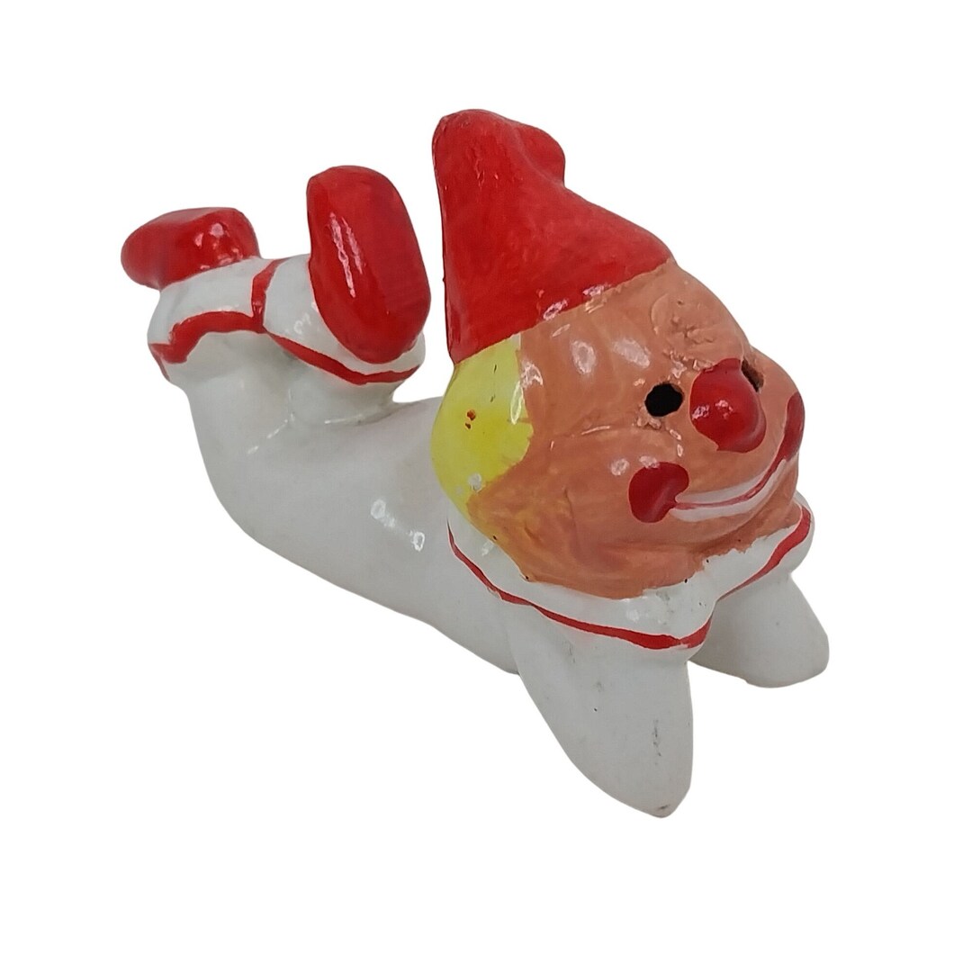 Vintage Porcelain Clown Laying Down Hand Painted 4" Long - Etsy