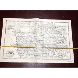 Two Vintage Maps of IOWA Reproductions Facsimile Genealogy - Etsy