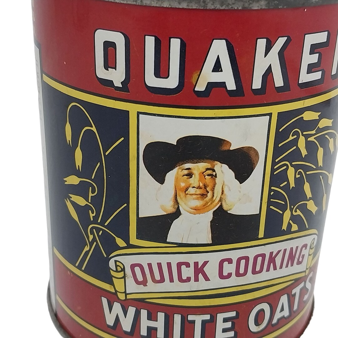 Quaker White Oats Quick Tin Label in English Arabic French Italian ...