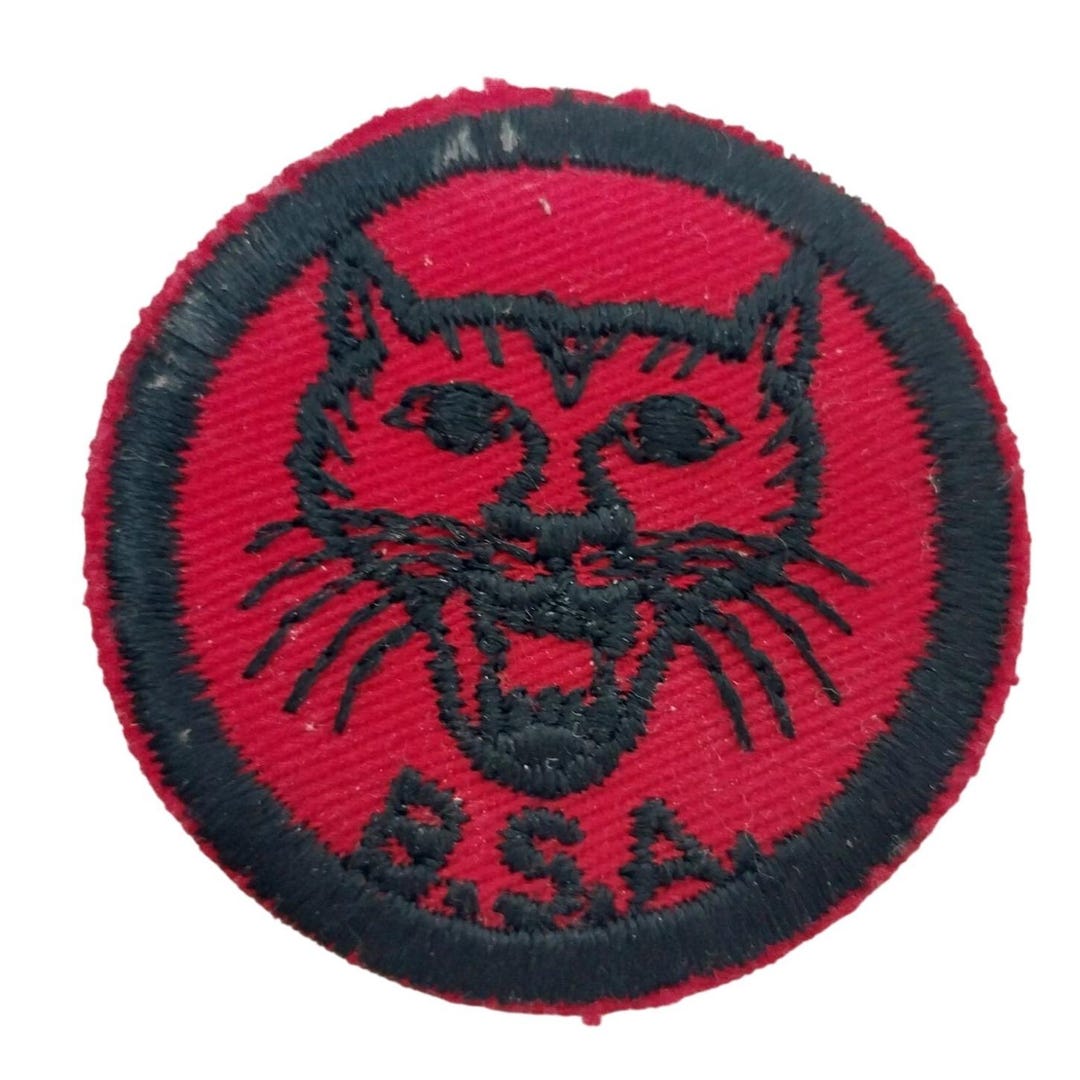 Boy Scouts BSA Vintage Patrol Patch Bobcat Red Embroidered Round - Etsy