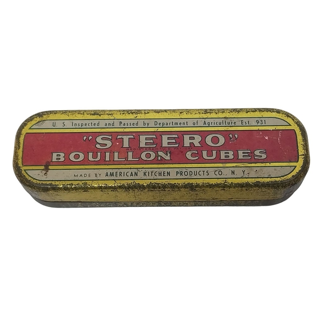 Vintage Steero Bouillon Cubes Tin American Kitchen Products - Etsy
