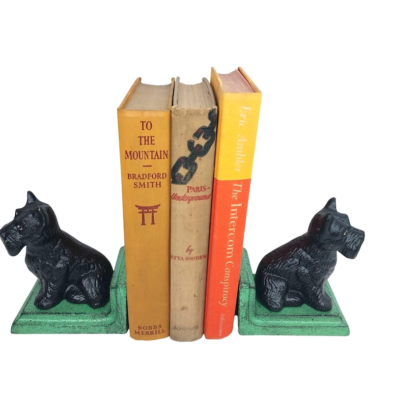 Vintage Scottie Book Ends - Etsy