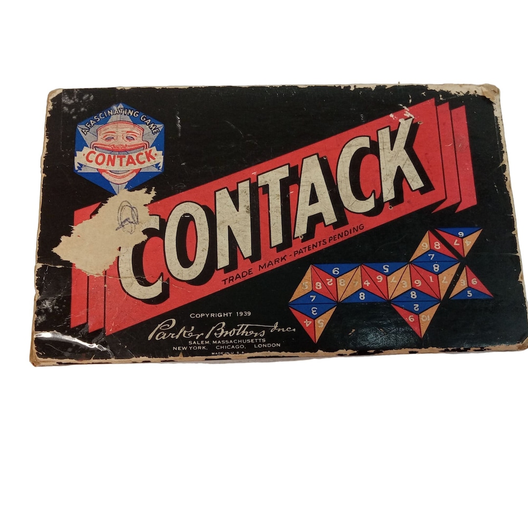 Contack Game Vintage Parker Brothers Game 1939 - Etsy