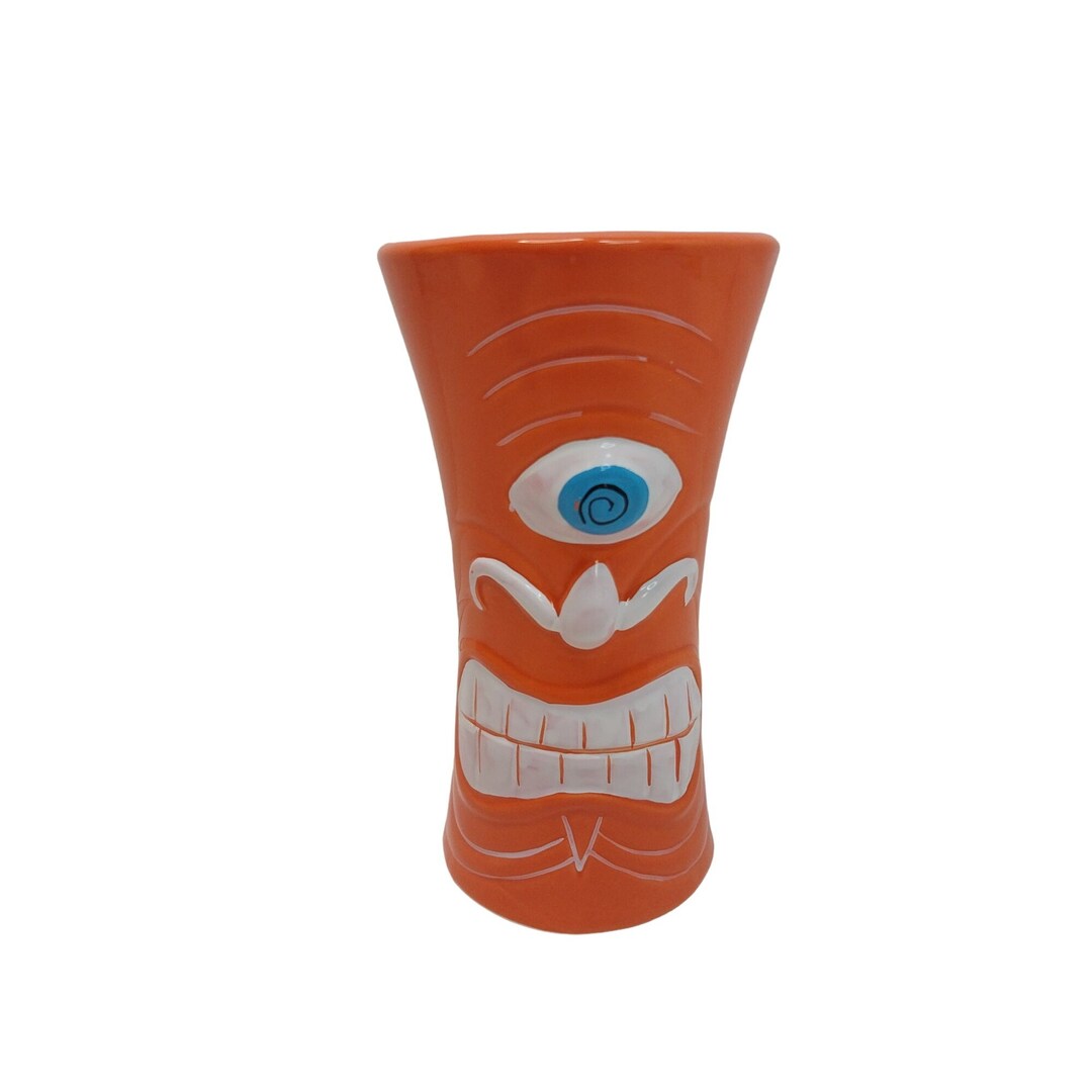 Retro Orange Ceramic Cyclops Tiki Bar Mug Hawaii Polynesian - Etsy