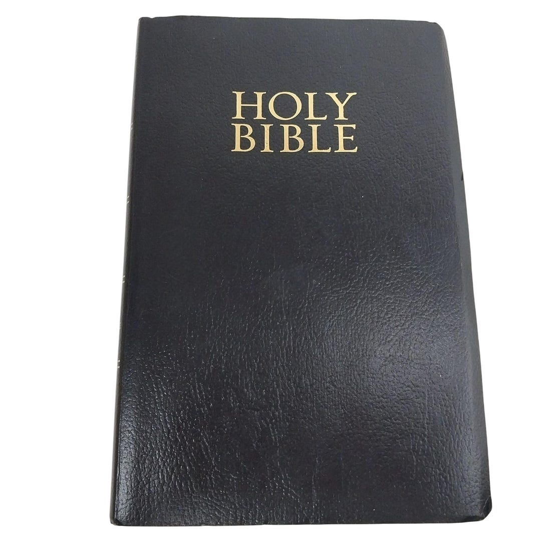 NKJV Holy Bible: Black Leather, Words of Christ in Red - Etsy
