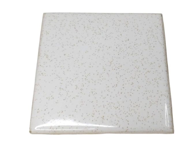 VTG Stylon Ceramic Wall Tile White Gold Specks Speckled Stardust Gloss ...