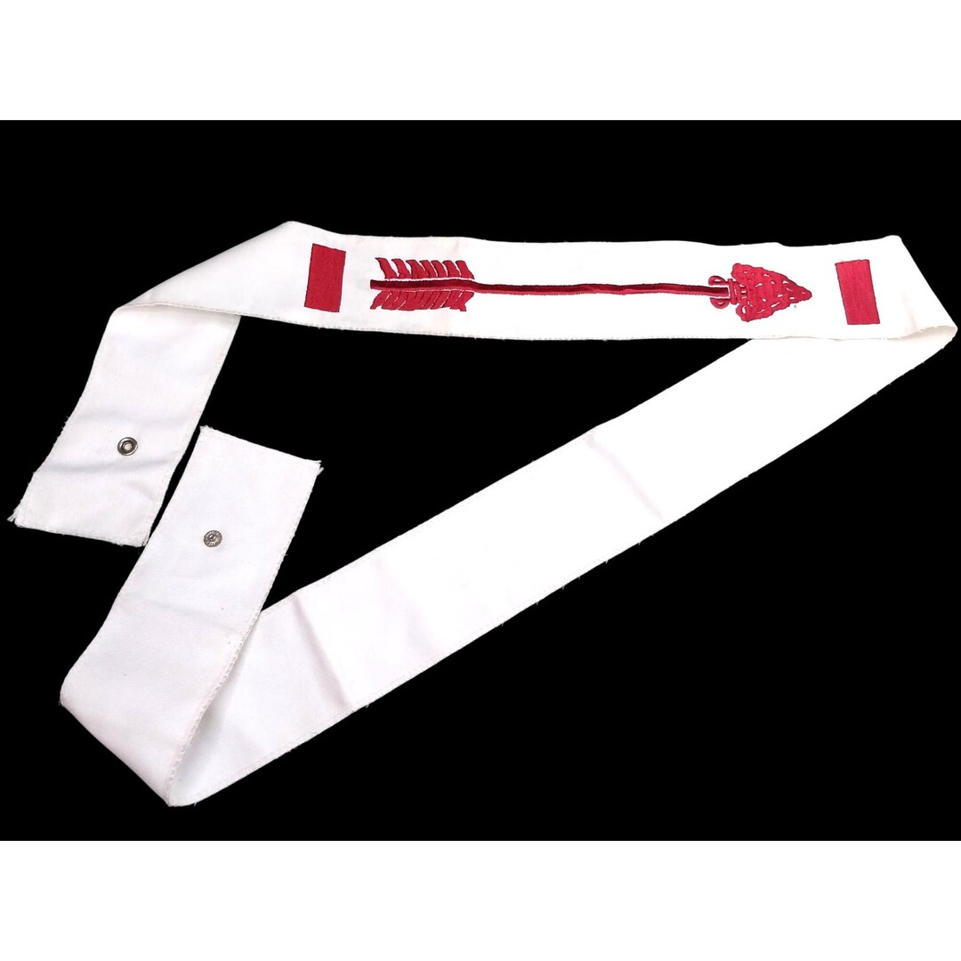 Vintage Boy Scouts White Order of the Arrow OA Brotherhood Sash Red ...