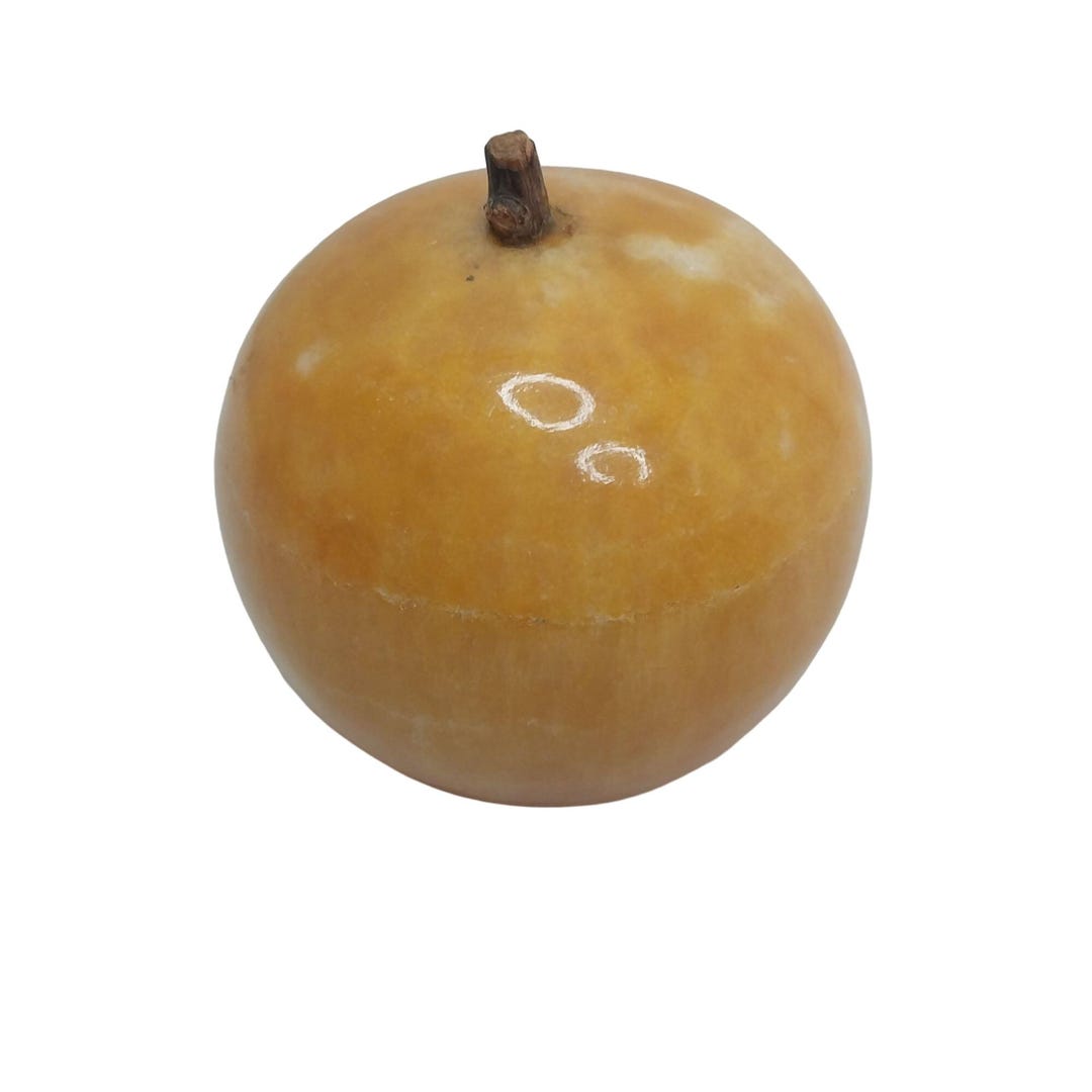 Vintage Carved Marble Alabaster Stone Fruit Orange 2.5” Tall ...