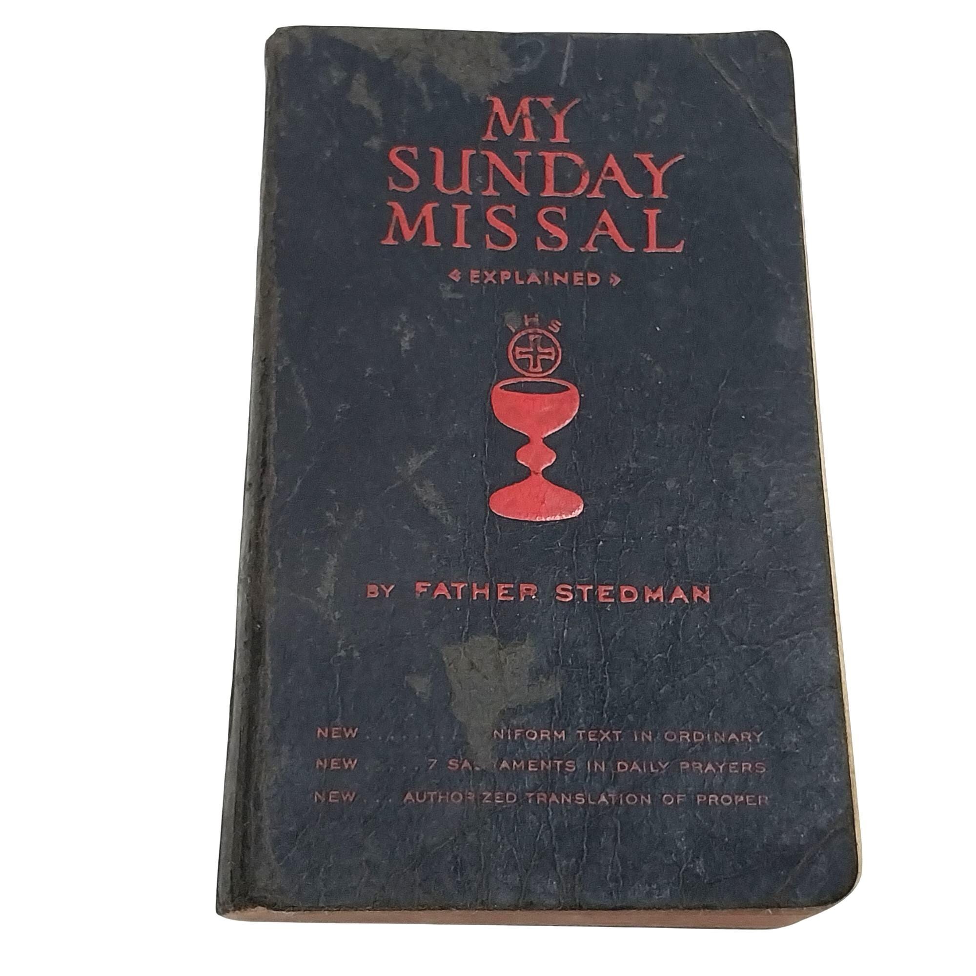 My Sunday Missal Explained by Father Stedman, 1942 Pre Vatican II - Etsy