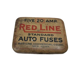Vintage Red Line Standard Auto Fuses Tin With Fuses - Etsy