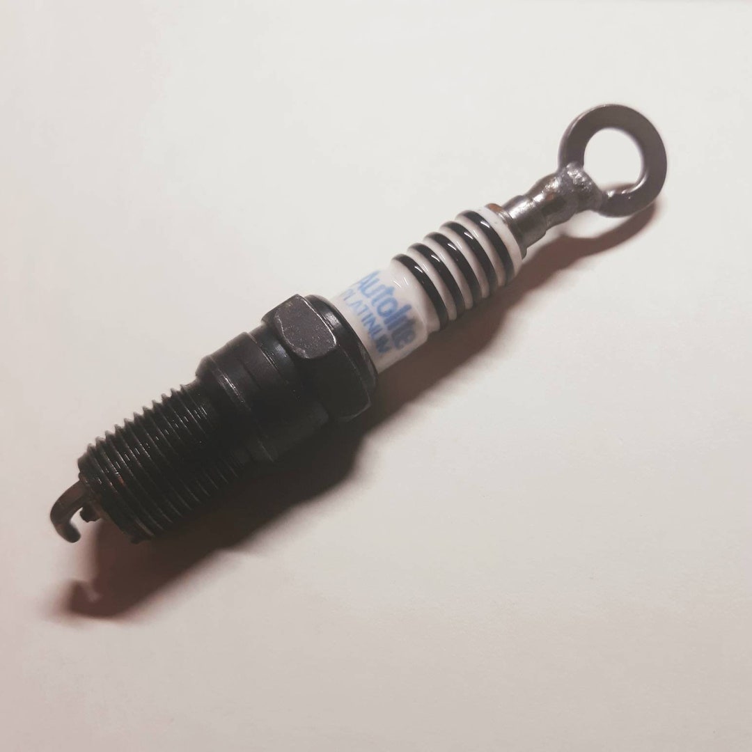 Authentic Spark Plug Keychain - Welding Art Handmade Motorcycle Art - Etsy