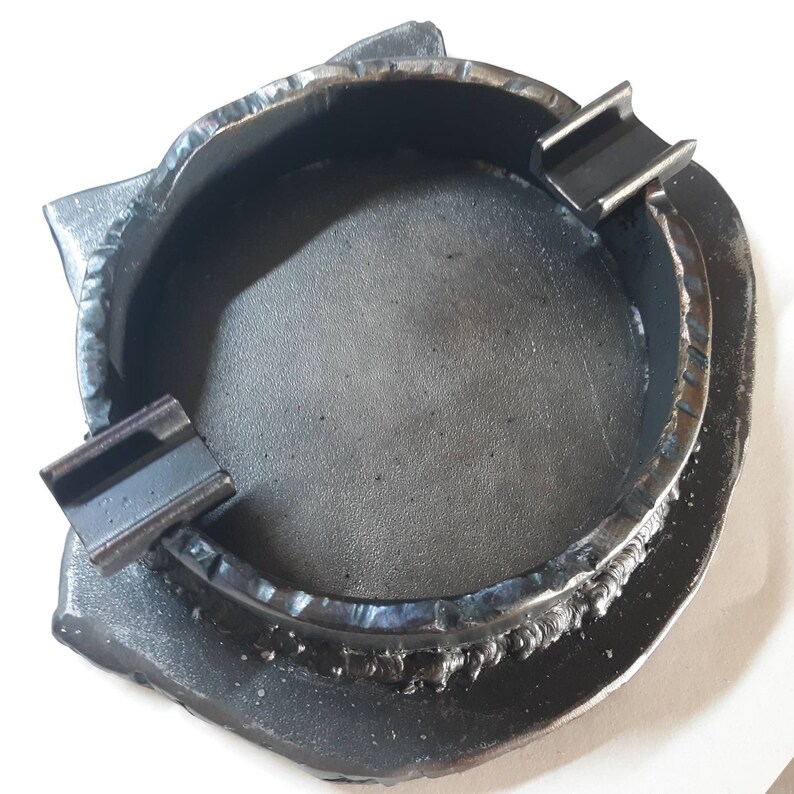 Industrial Style Welding Art Steel Ashtray | Etsy