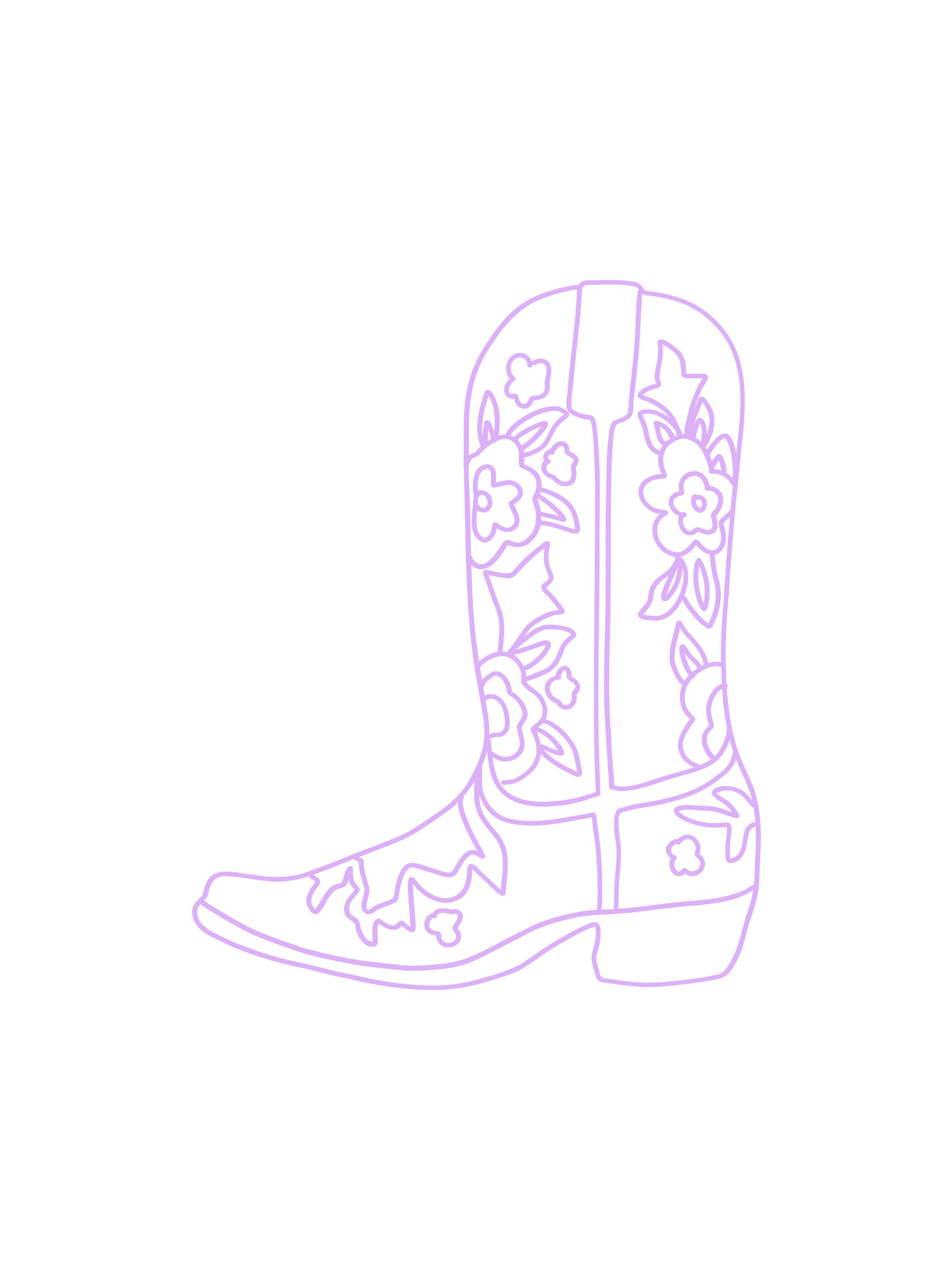 Cowboy Boot Print - Etsy