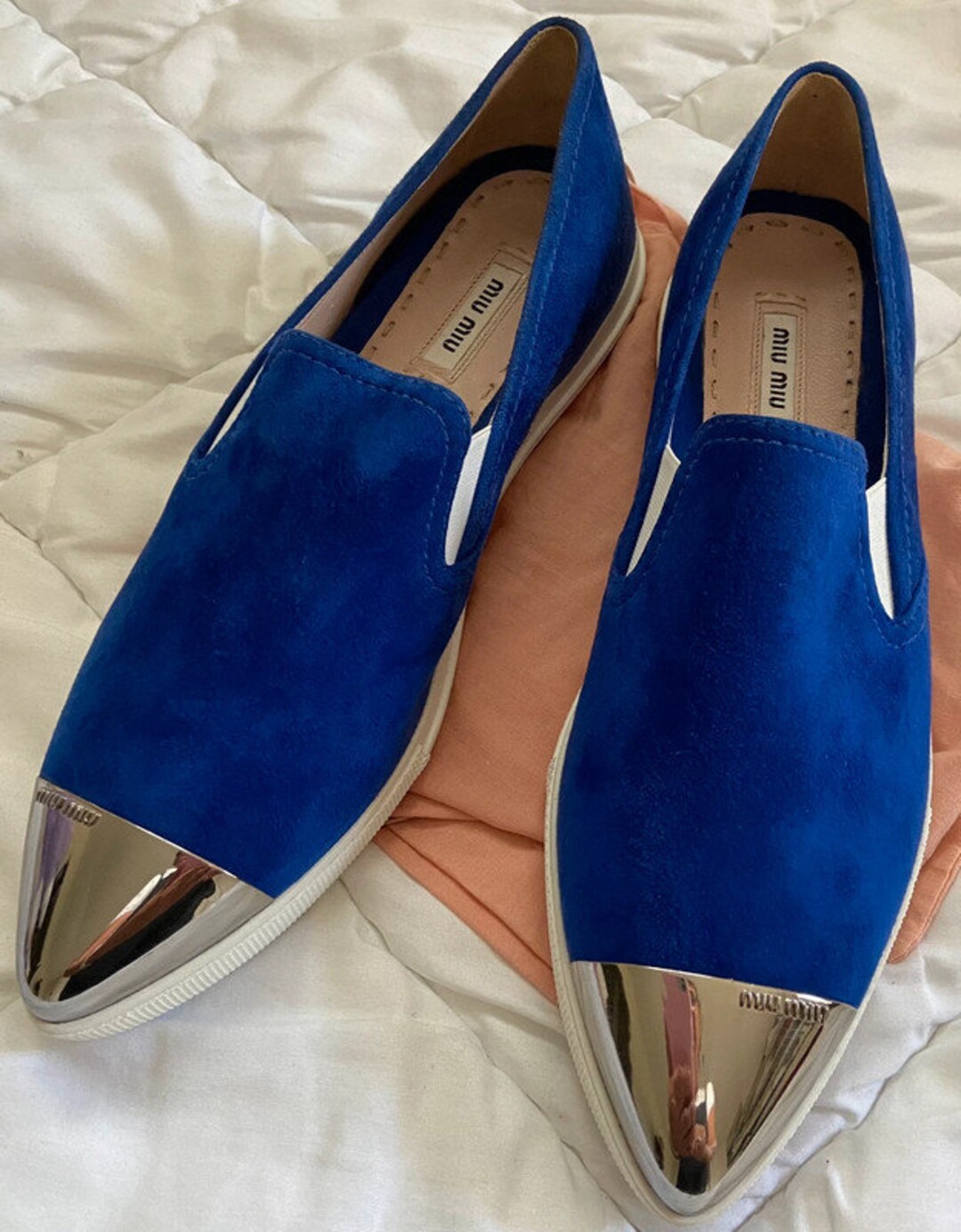 Miu Miu Sneakers in Electric Blue Leather, P.38.5, Dustbags, Superb - Etsy