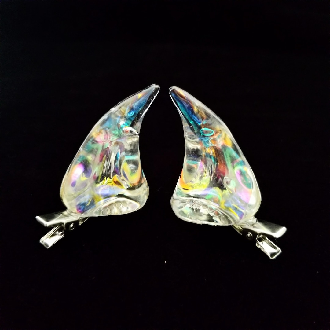 OPAL FIRE | Resin Clip-on Devil Horns | Hair Clip Halloween Accessories ...