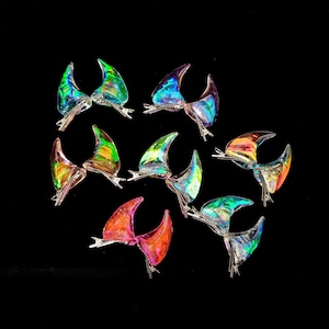 MALIBU PINK | Resin Clip-on Devil Horns | Pink Opal Hair Clip Halloween ...