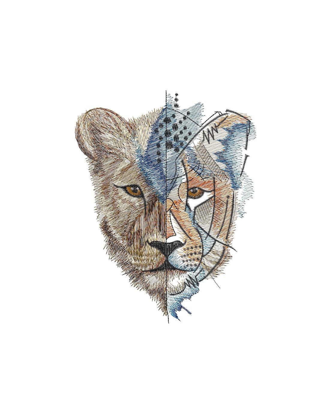 Lion Embroidery Designs - Etsy