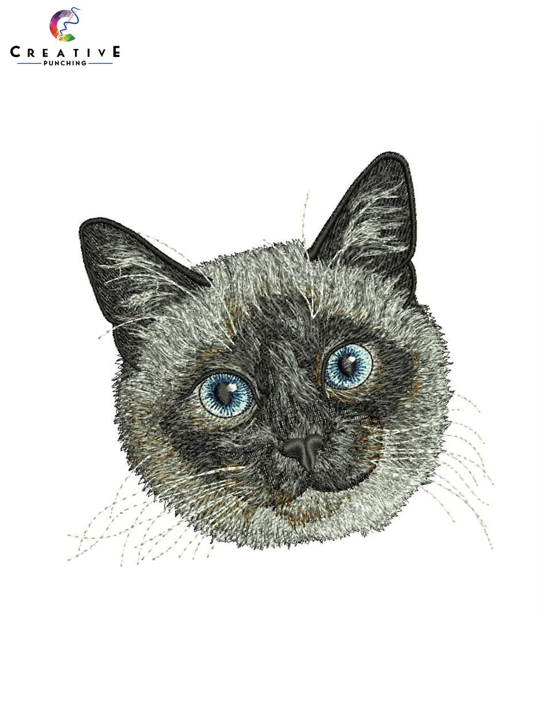 Siamese Cat Embroidery Designs Cat Face, Pets Embroidery, Machine ...