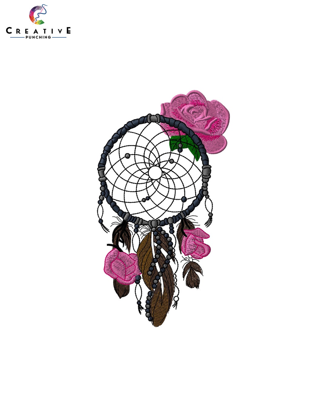 Floral Dream Catcher Machine Embroidery Design (digital File) - Etsy