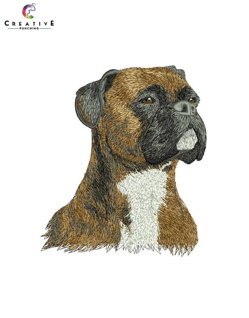 Boxer Dog Embroidery Designs Boxer Dog Machine Embroidery - Etsy