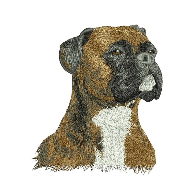 Boxer Dog Embroidery - Etsy